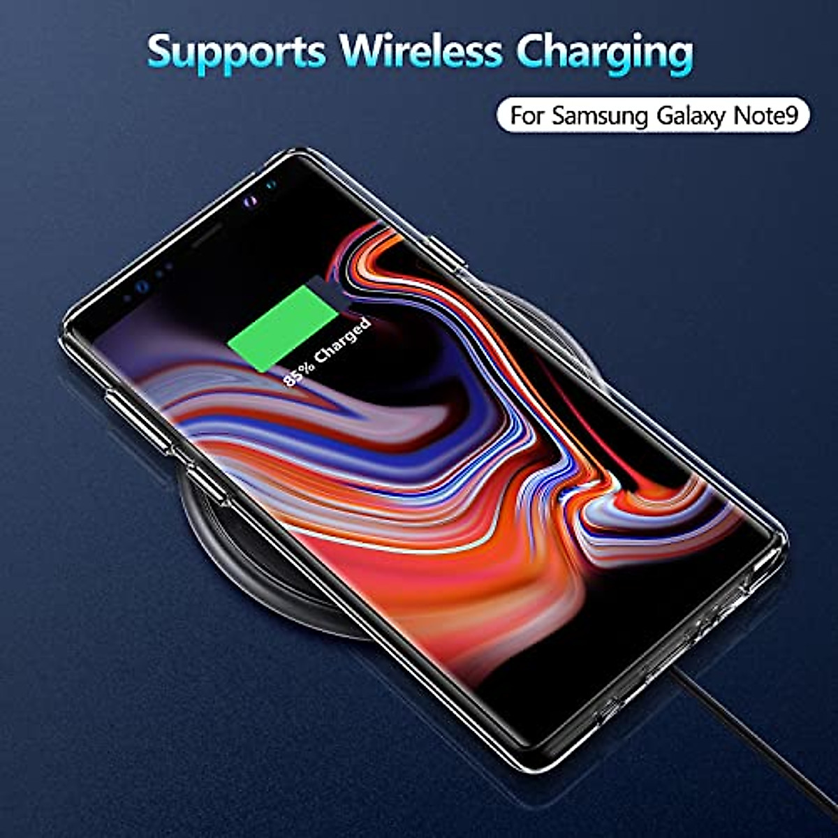 Rayboen Case for Samsung Galaxy Note 9, Crystal Clear Designed Non-Slip Shockproof Protective Phone Case, Hard Plastic Back & Soft TPU Frame Thin Cover for Samsung Galaxy Note 9, 6.4 inch