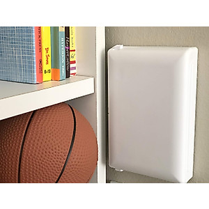 Child Be Safe Baby Toddler Pet Resistant Electrical Safety Cover Guard Home and Business for Decora Leviton Legrand Modern Wide Rocker Light Switch (1 Count, White)