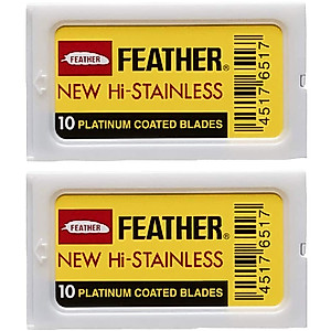 Feather Double Edge Safety Razor Blades 20 Count