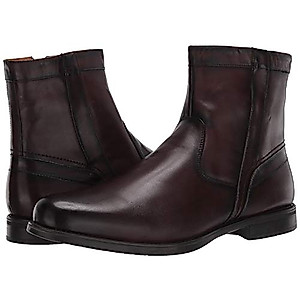 Florsheim mens Medfield Plain Toe Zip Fashion Boot, Brown, 10.5 Wide US