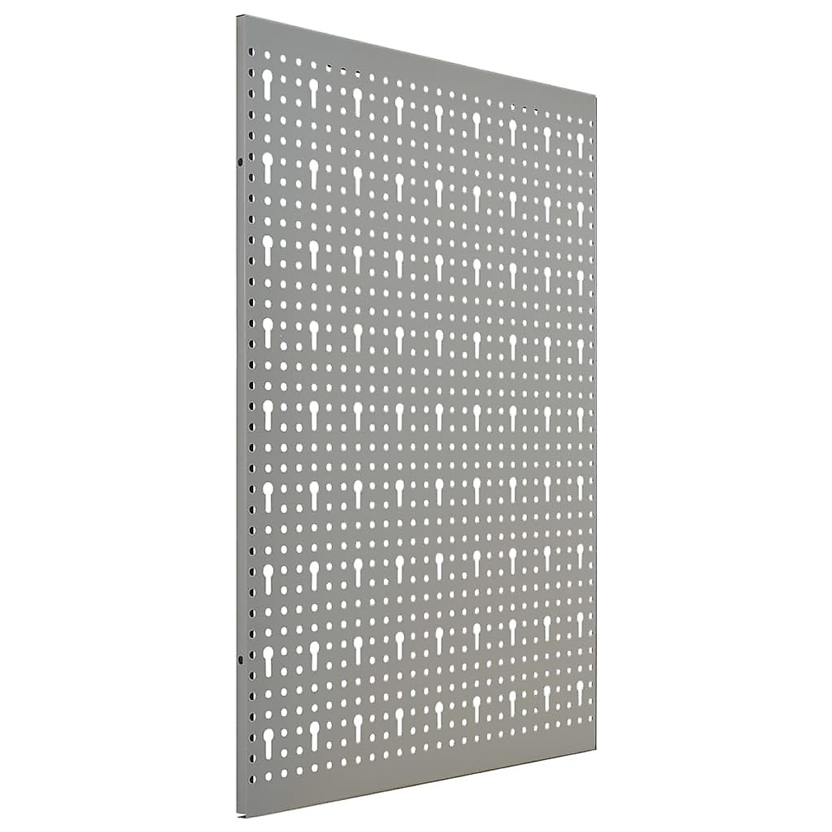 vidaXL Solid Steel Wall-mounted Peg Boards Set of 3 - Durable Workshop and Garage Tool Organizer with Perforated Panel Design, 47.2"x22.8"