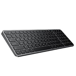 iClever BK20 Bluetooth Keyboard, with Numeric Keypad, Multi-Device Rechargeable and Stable Connection Compact Size Wireless Keyboard for MacBook, Laptop, iPad, Tablet, Windows