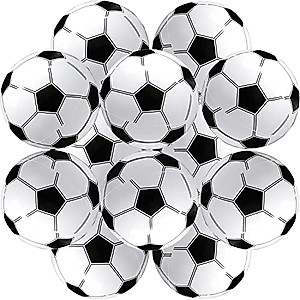 Jishi 16" Soccer Beach Balls Bulk 12-Pack Large Inflatable Blow Up Soccer Balls Party Favor Decorations, Summer Water Fun Birthday Party Gifts, Kids Pool Float Toys Toddler Outdoor Games & Activities