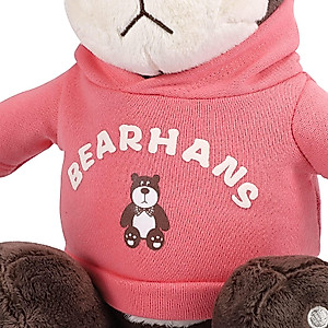 Wpond Super Soft Cuddly Plush Animal Bear Toys with Cute Costum,10.6" Plush Toy,Birthday Christmas Valentine New Year's Gifts for Boys Girls Ladies Pink