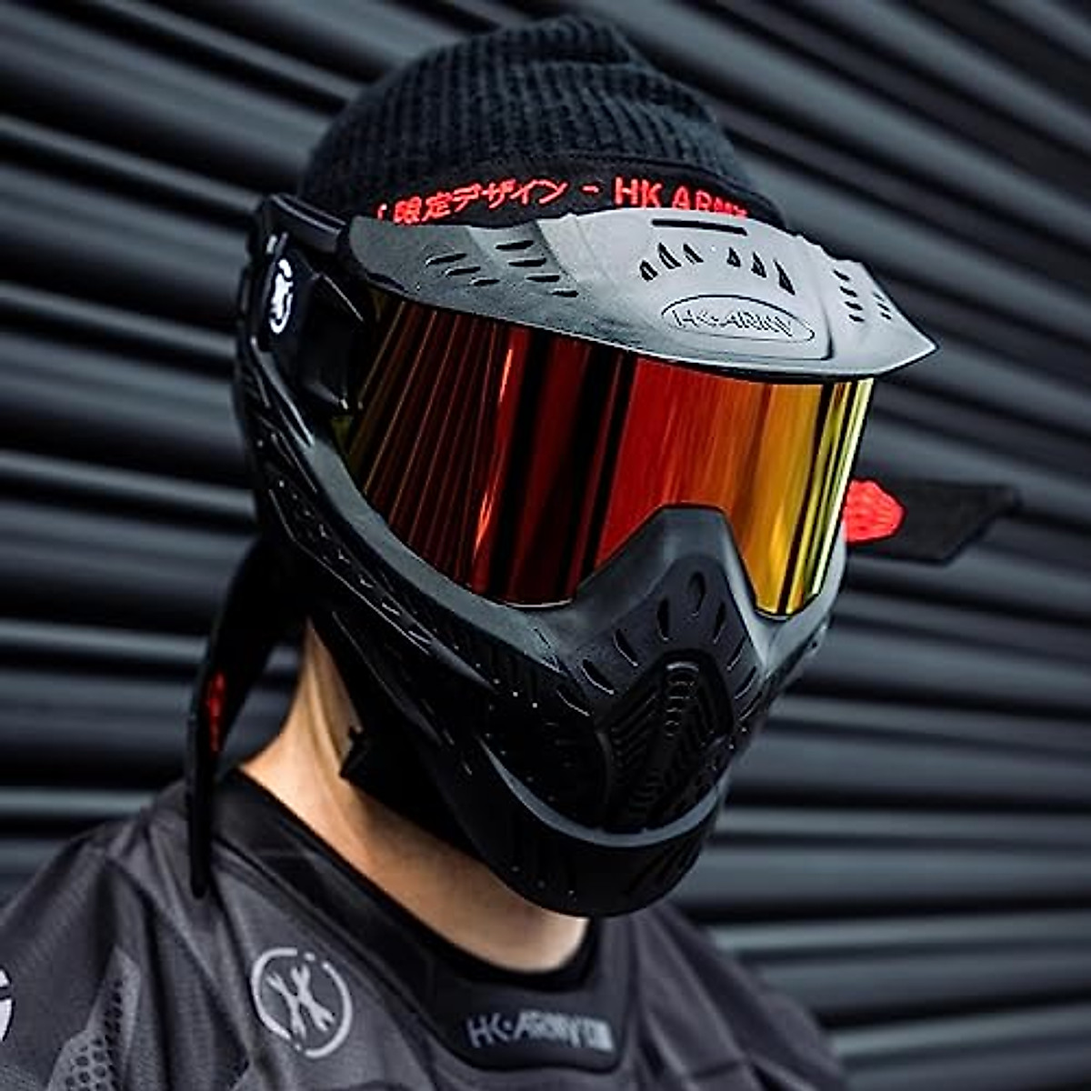 HK Army HSTL Goggle Paintball Airsoft Mask with Anti Fog Thermal Lens (Black/Fire Lens)