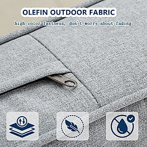 Aeeiua 4 Pieces Aluminum Outdoor Patio Furniture Set with Coffee Table, Modern Metal Conversation Sofa Set with Deep Seating