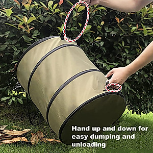 TEUOPIOE Collapsible Trash Can - Pop Up 30 Gallon Trashcan for Garbage with Pull Ring Latch Outdoors - Ideal for Camping Recycling and More