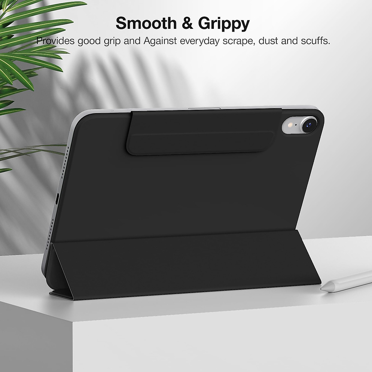 SURPHY Slim Magnetic Case for iPad Mini 6 Case (8.3" 2021), Strong Magnetic Smart Cover (with Microfiber Lining and Magnetic Flap) for iPad Mini 6 6nd Generation (Light Gray)