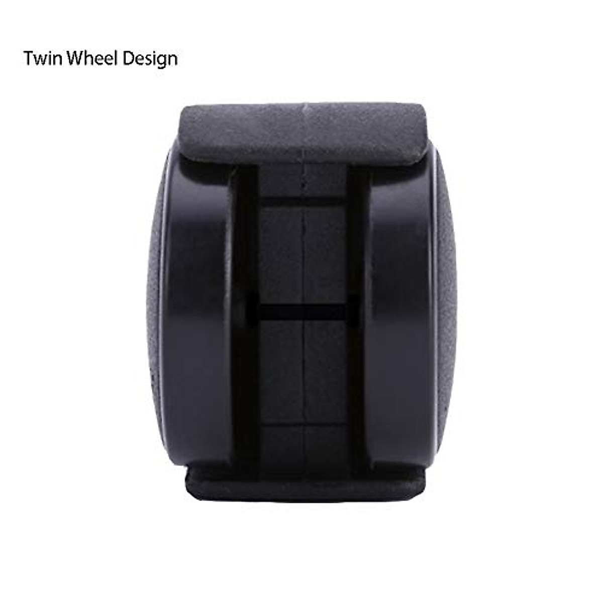 ShineIn Black Plastic 1.5 inch Plate Casters Furniture Wheels Replacement Set of 4 with 16 Screws