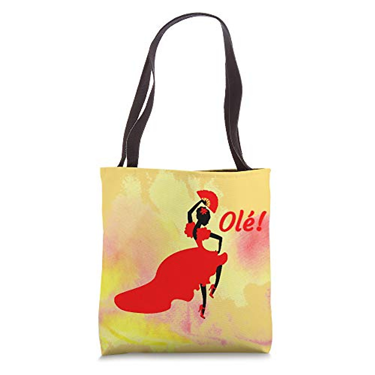Flamenco Dancer Spanish Dancing Red Dress Tote Bag