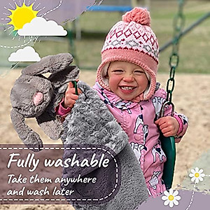 Lovey Microwavable Stuffed Animal - Large lovies for Babies which are heatable Stuffed Animals, Lavender Stuffed Animals micowavable with Removable Lavender Packet, Calming Heating pad Stuffed Animal