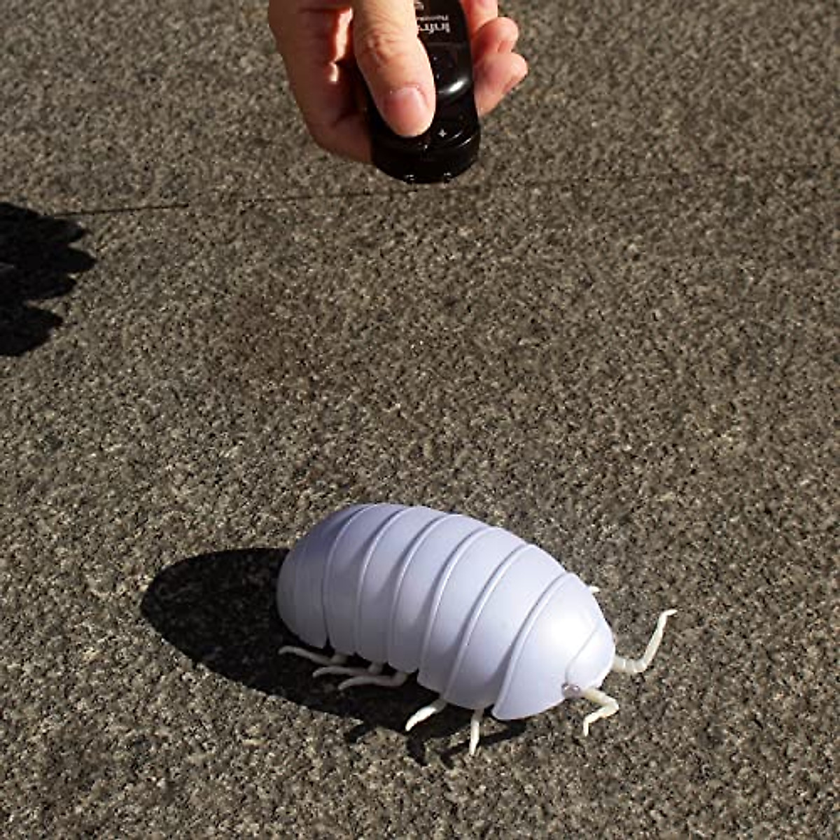 Tipmant RC Bug Remote Control Worm Realistic Pillbug Electronic Animal Prank Toy Insect Car Vehicle Kids Birthday Gifts (White)