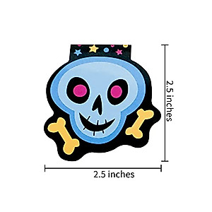 JOYIN 48 Pcs Halloween Spooky Characters Mini Notepad Set in 6 Designs, Halloween Note Pads Trick or Treat Gifts Set for Kids Halloween Party Favors Classroom Favors Halloween Goodie Bag Fillers