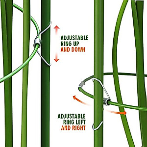 Tomato Cages, LEOBRO 3 Packs Plant Garden Stakes, Small Tomato Plant Support Cages for Garden, Metal Plant Support Trellis for Tomato Peony Flower Climbing Indoor Plants, 17.7" H