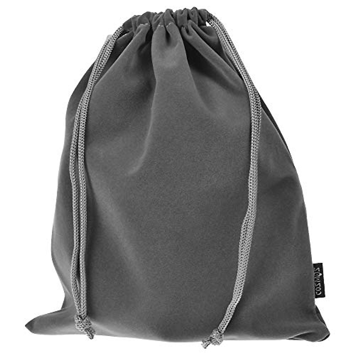 Cosmos Set of 2 Premium Gray Travel Carry Drawstring Headphones Pouch Bag (Gray Color)