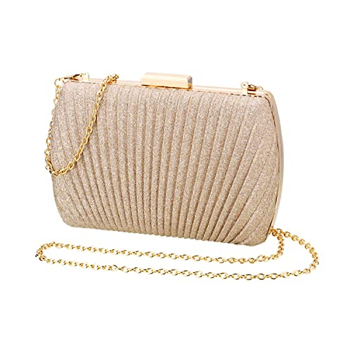 Savatano Gold clutch for women evening,gold purse clutch Handbags Crossbody Bags Wedding Party Shoulder Bag (gold a)