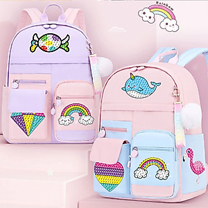 MEIEST 5D Diamond Art Painting Stickers Kits for Kids and Adult Beginners,Fun DIY Unicorn and Ice-Cream Mosaic Stickers by Numbers Kits,Creative Arts and Crafts Set and Handmade Gift