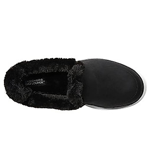 Skechers Women's GO Walk Lounge-Chillin Slipper, Black/Black, 9