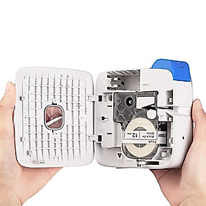 LIUYUNQI Label Printer Marker Thermal Transfer Printer Manual Cutting 6-14mm Label Width Support 8 Languages with 3 Rolls Paper (Color : D)