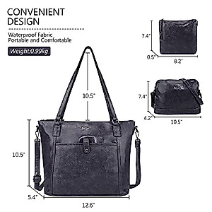 Women Fashion Vegan Leather Tote Handbags Wallet Shoulder Bag Top Handle Satchel Purse Sets 3pcs