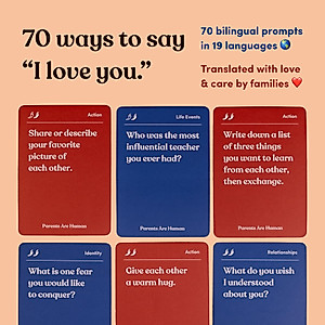 Parents Are Human Bilingual Conversation Cards, English + Filipino
