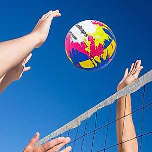 Runleaps Beach Volleyball Official Size 5 Soft Waterproof Volleyball Sand Sports PU Ball for Indoor, Outdoor, Pool, Gym, Training