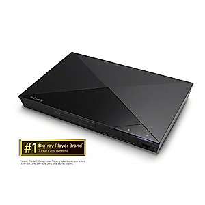 Sony BDP-S3200 Blu-ray DVD CD 1080p Full HD Disc Player With Built-in Wi-Fi and Streaming Apps, Plus HDMI Cable (Renewed)