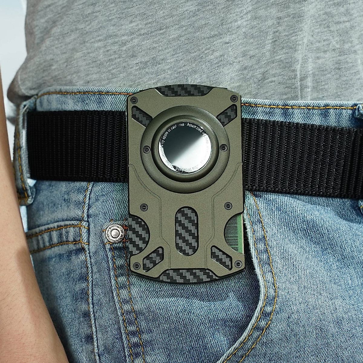 furid Apple Airtag Wallet Men: Air Tag Wallet, Wallet with Airtag Holder, Minimalist Slim Wallet with Money Clip