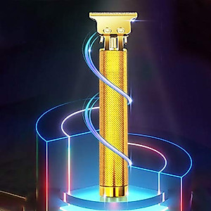 Mens Clipper Cordless Hair Clippers, Razor Electric Professional Beard Trimmer Grooming Shaving Machine Self Hair Cutting Haircut Trimmers Cutter，Golden