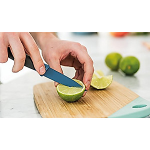 Berghoff Leo Stainless Steel Ceramic Coated Non-Stick Paring Knife, 8.5cm, 8.5 cm, Blue