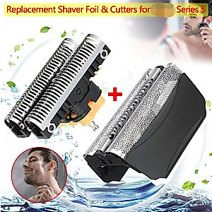 Series 5 Replacement Head 51B Foil & Cutter Replacement Head, Compatible with Braun Electronic ContourPro/360°Complete/Activator/WaterFlex/WF1s/WF2s Series Shaver