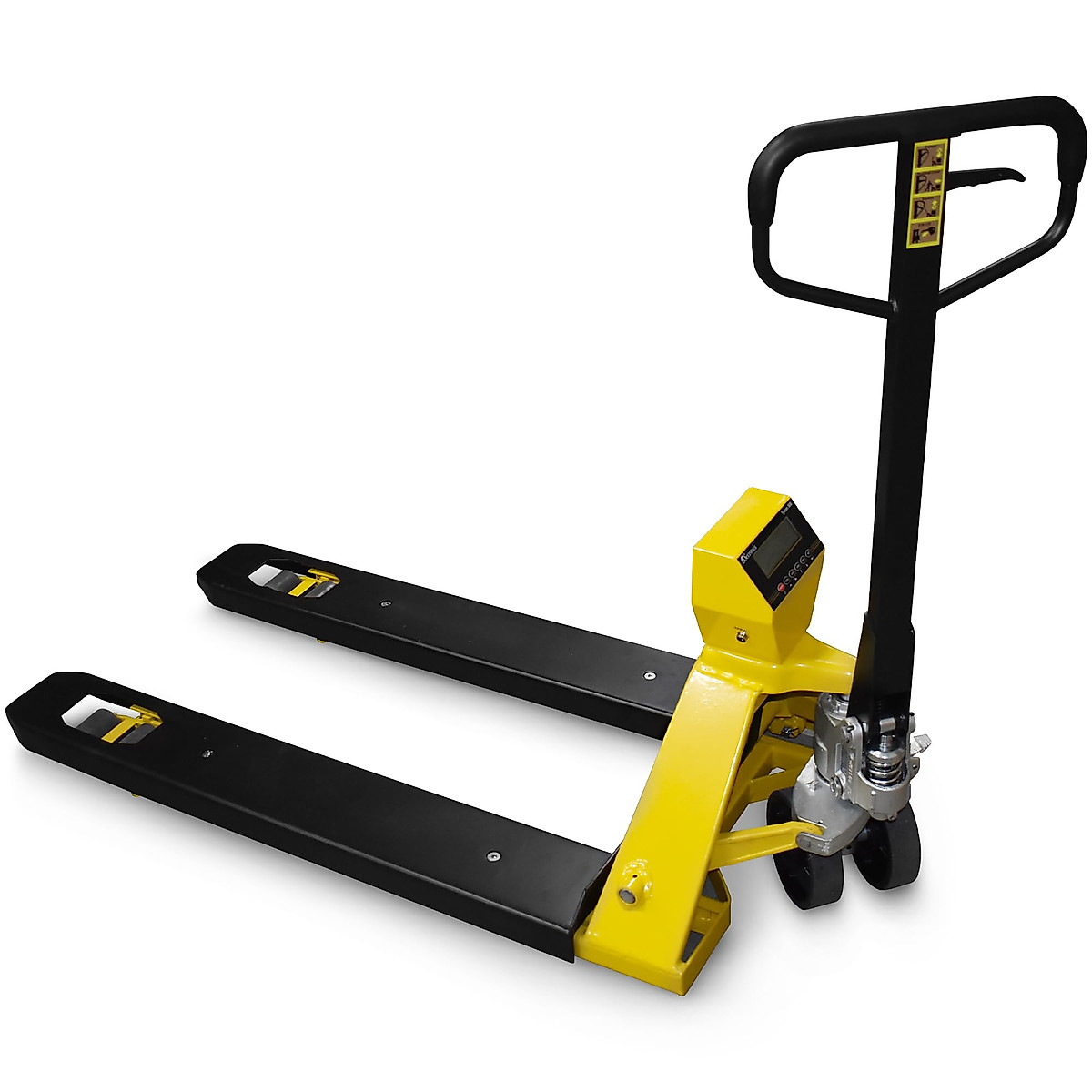 5Seconds - Steel Pallet Jack with Scale, Battery-Powered Hand Lift Jack Tool with LED Display, Safe Moving Equipment for Industrial & Commercial Use, 48" L x 27" W x 47”H, 5000lb Capacity