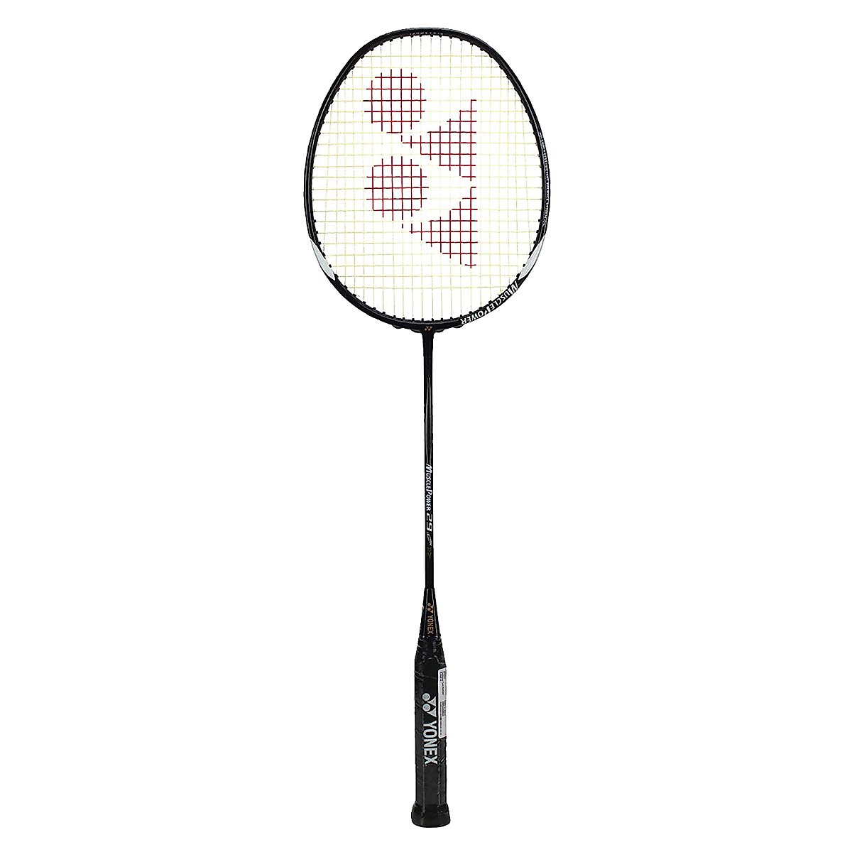 YONEX Muscle Power 29 Carbon Graphite Strung Badminton Racket with Full Racket Cover (Black/White) | for Intermediate Players | 85 Grams | Maximum String Tension - 30lbs