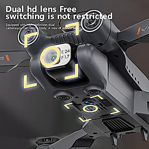 Vetitkima Drone with 2 Cameras, Drone with Dual Hd FPV Camera Remote Control Toys Gifts for Boys Girls with Altitude Hold Headless Mode