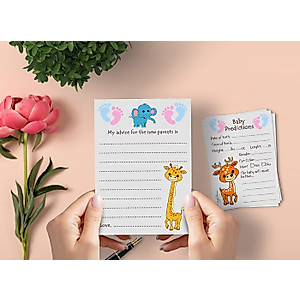 Leigha Marina Baby Shower Predictions Guessing Game and Advice Notes for New Parents - Unisex - 40 Cards