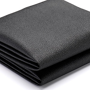 K-Musculo Vinyl Fabric, Marine Faux Leather Upholstery, for Upholstery Crafts, DIY Sewings, Sofa, Handbag, Earrings, Hair Bows Decorations (Black 54'' X 12'' inch 1Ft)