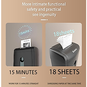 Paper Shredder Movement Cross Cut Paper Shredder, Extra Large Capacity Home Office Heavy Duty Shredder for Paper,Credit Card,Mails,Staples (14.69 x 10.91 x 25.55 inch, 7.9 Gallons,Black)