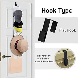 Livememory Hanging Hat Rack, Wig Rack Wigs Holder Hanger Wigs Storage for Door, Wall, Closet, Bathroom, 10pack (Black)