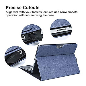 Omnpak Case and Covers for 13 Inch New Surface Pro X(2021/2020/2019),Multiple Angle Slim Light Shell Cover-Compatible with Type Cover Keyboard（Keyboard Not Included）