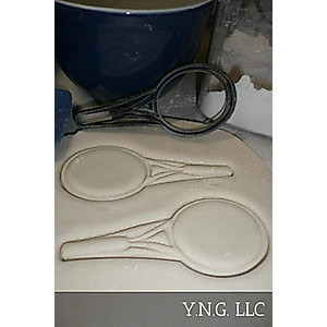 TENNIS BALL RACKET COURT SPORT ATHLETICS SET OF 3 COOKIE CUTTERS MADE IN USA PR1373