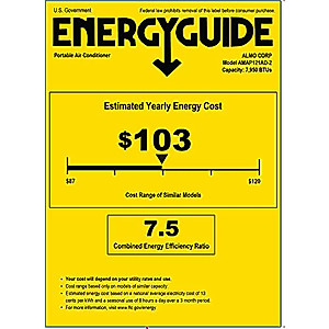 Amana Portable Air Conditioner Remote Control, Gold/Black (AMAP121AD-2)