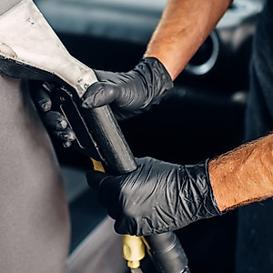 Schneider Black Vinyl Exam Disposable Gloves, 4mil, Latex-Free, Plastic Gloves for Medical, Cooking, Cleaning, and Food Prep, Surgical, Powder-Free, Non-Sterile, 100-ct Box (Small)