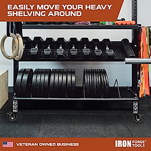 Iron Forge Tools Rolling Storage Rack Caster Wheels Heavy Duty - Set of 4 Locking Caster 3 Inch 1360 lb. Capacity for Boltless Self Locking Shelving Racks, Nylon and Steel Ball Bearing Wheels