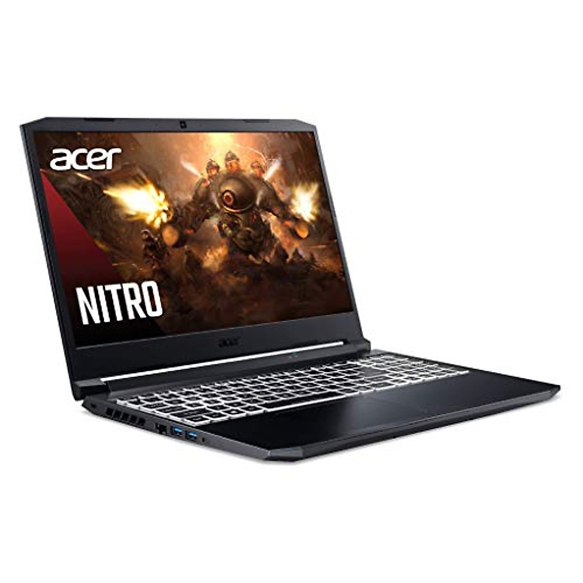 Acer Nitro 5 AN515-45-R21A Gaming Laptop, AMD Ryzen 5 5600H Hexa-Core Processor | NVIDIA GeForce RTX 3060 GPU | 15.6" FHD 144Hz IPS Display | 16GB DDR4 | 512GB NVMe SSD | WiFi 6 | RGB Keyboard