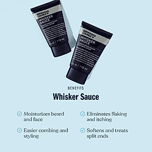 Grooming Lounge Whisker Sauce Beard Conditioner - Conditioning Beard and Skin Lotion - Eliminates Itching and Flaking - Enables Easy Combing and Styling - No Parabens - Cruelty Free - 4 oz