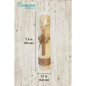 Angelitos de Mexico Faith Holy Spirit Confirmation Candle Vela Cirio de Confirmacion Espiritu Santo Misa Fé Católica