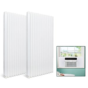 Flehomo Window Air Conditioner Insulation Foam Panels, AC Side Panels Kit, 17in H x 9in W x 7/8in T, Pack of 2, White