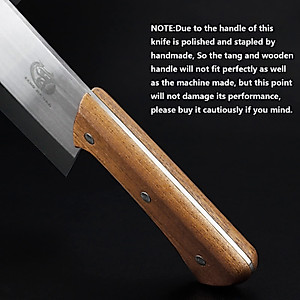 ZENG JIA DAO Meat Cleaver - 7'' Heavy Duty Butcher Knife Meat Chopper Bone Cutting Knife - High Carbon German Stainless Steel - Pearwood Handle for Home Kitchen and Restaurant 2023 Gifts