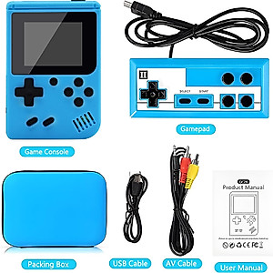 YELLAMI Retro Handheld Game Console with 400 Classical FC Games-3.0 Inches Screen Portable Video Game Consoles with Protective Shell-Handheld Video Games Support for Connecting TV & Two Players