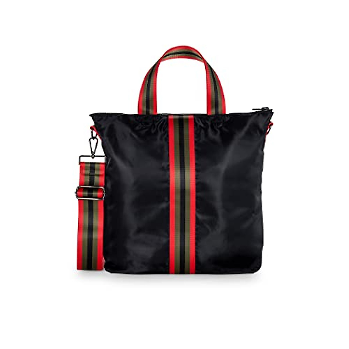 The Logan Bello by Haute Shore, Black W/Green & Red Stripe